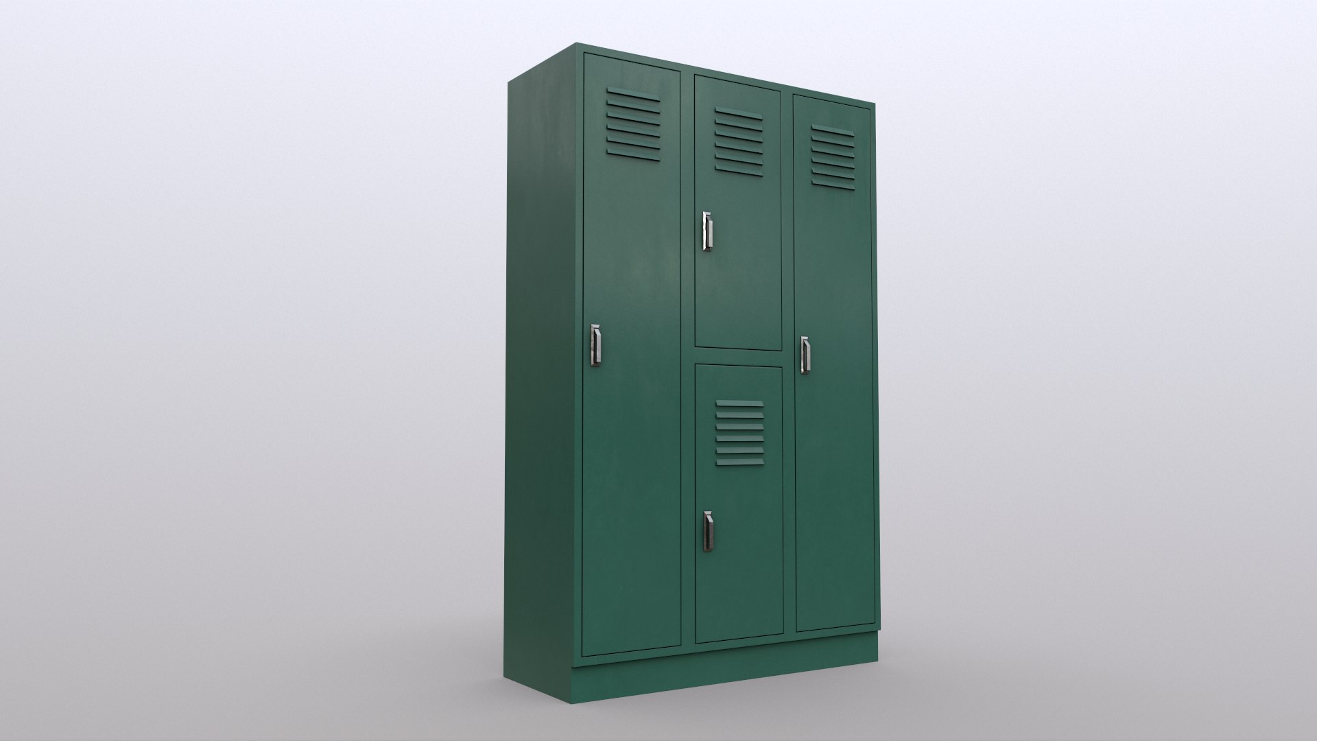 PBR School Gym Locker 05 - Green Dark 3D model - TurboSquid 1780408