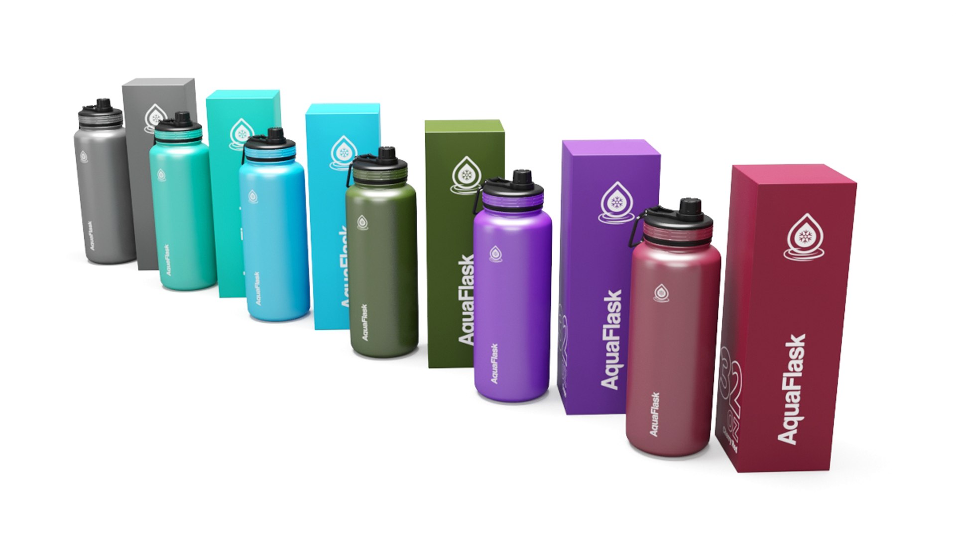 Aqua Flask 32 Oz 3D Model - TurboSquid 1932202