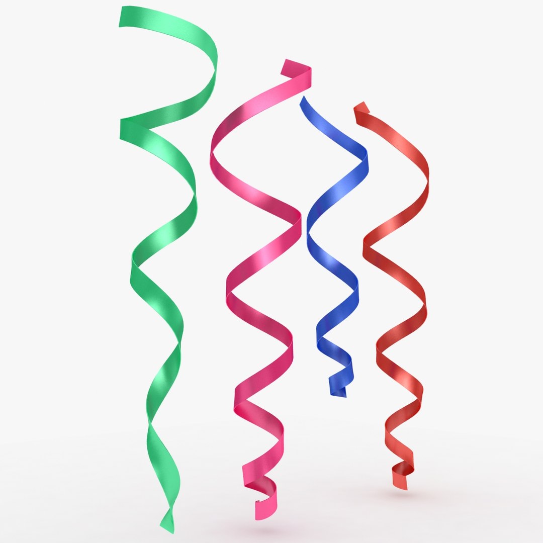 3D Model Realistic Curling Ribbon - TurboSquid 1213357