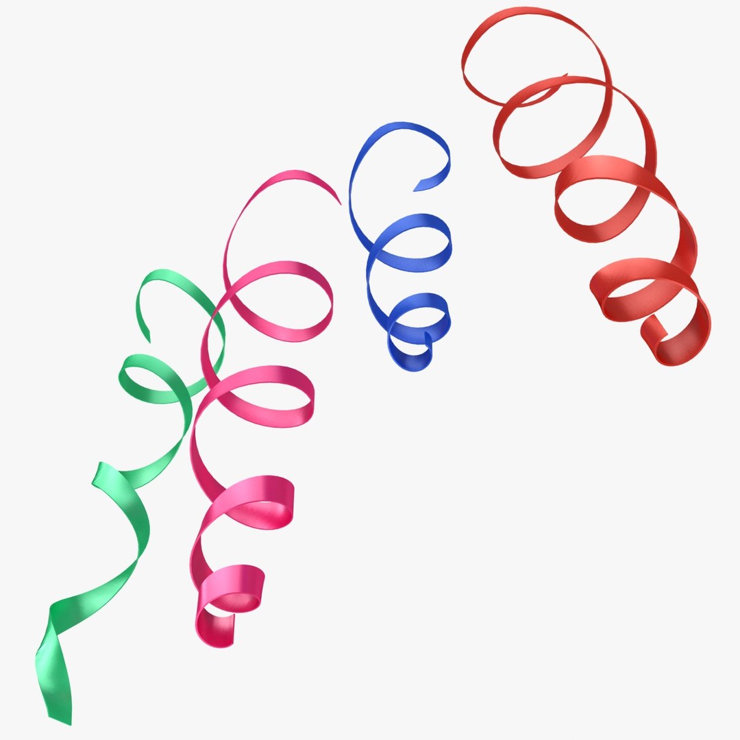3D Model Realistic Curling Ribbon - TurboSquid 1213357