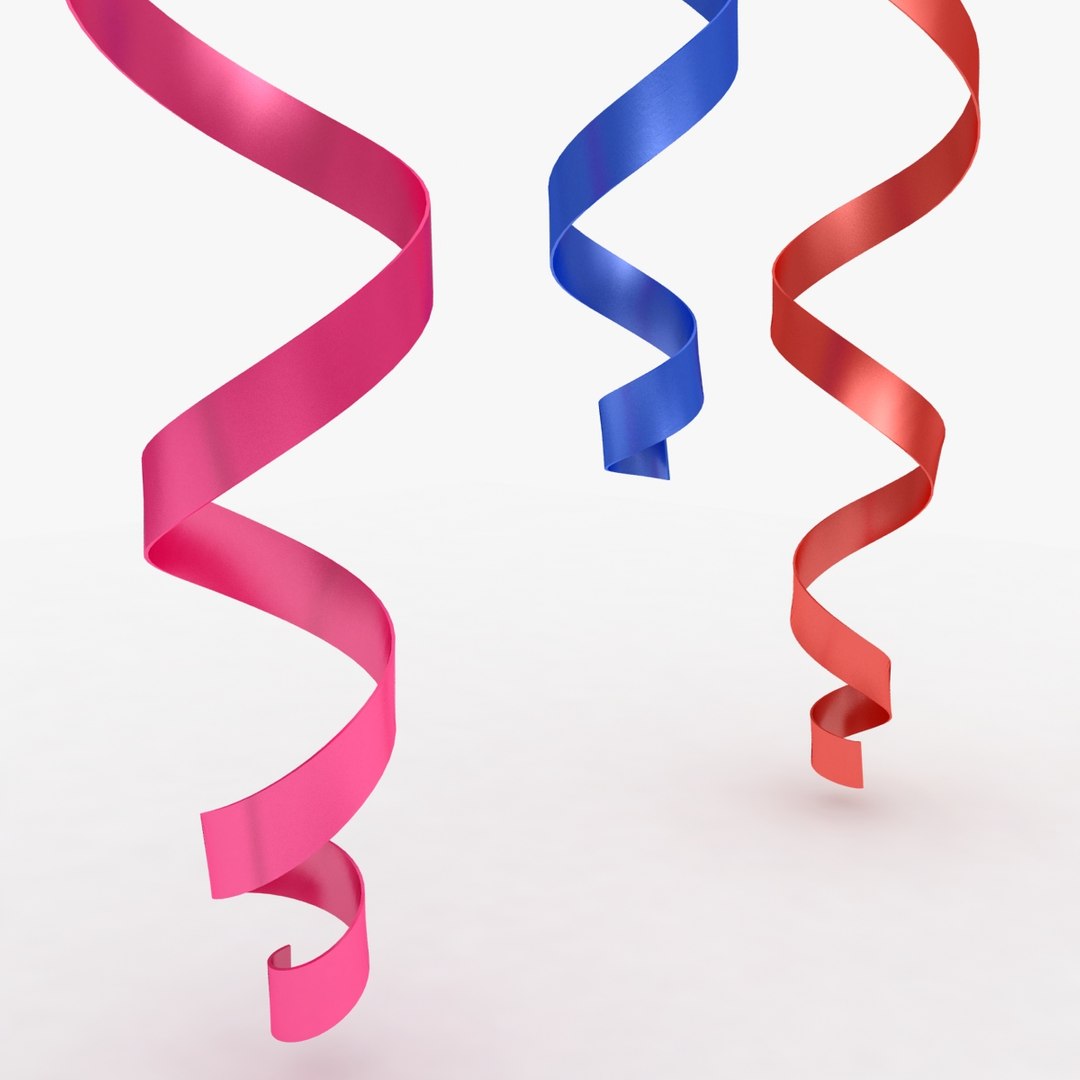 3D Model Realistic Curling Ribbon - TurboSquid 1213357