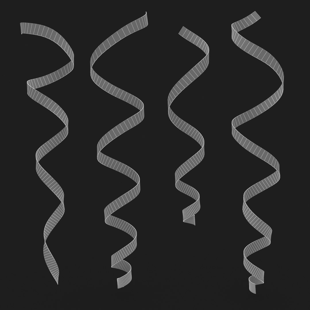 3D Model Realistic Curling Ribbon - TurboSquid 1213357