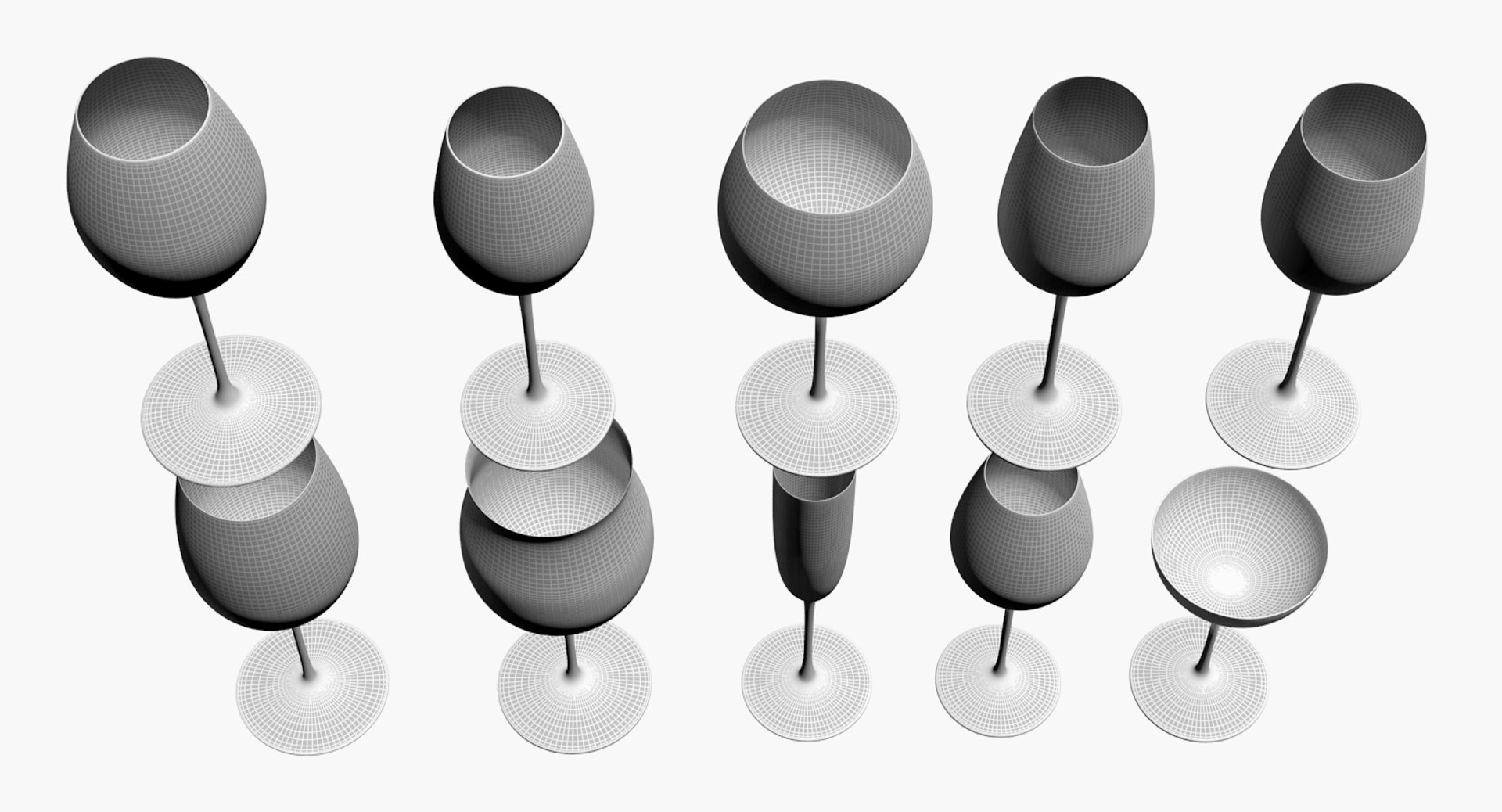 Riedel superleggero glasses 3D model - TurboSquid 1482800