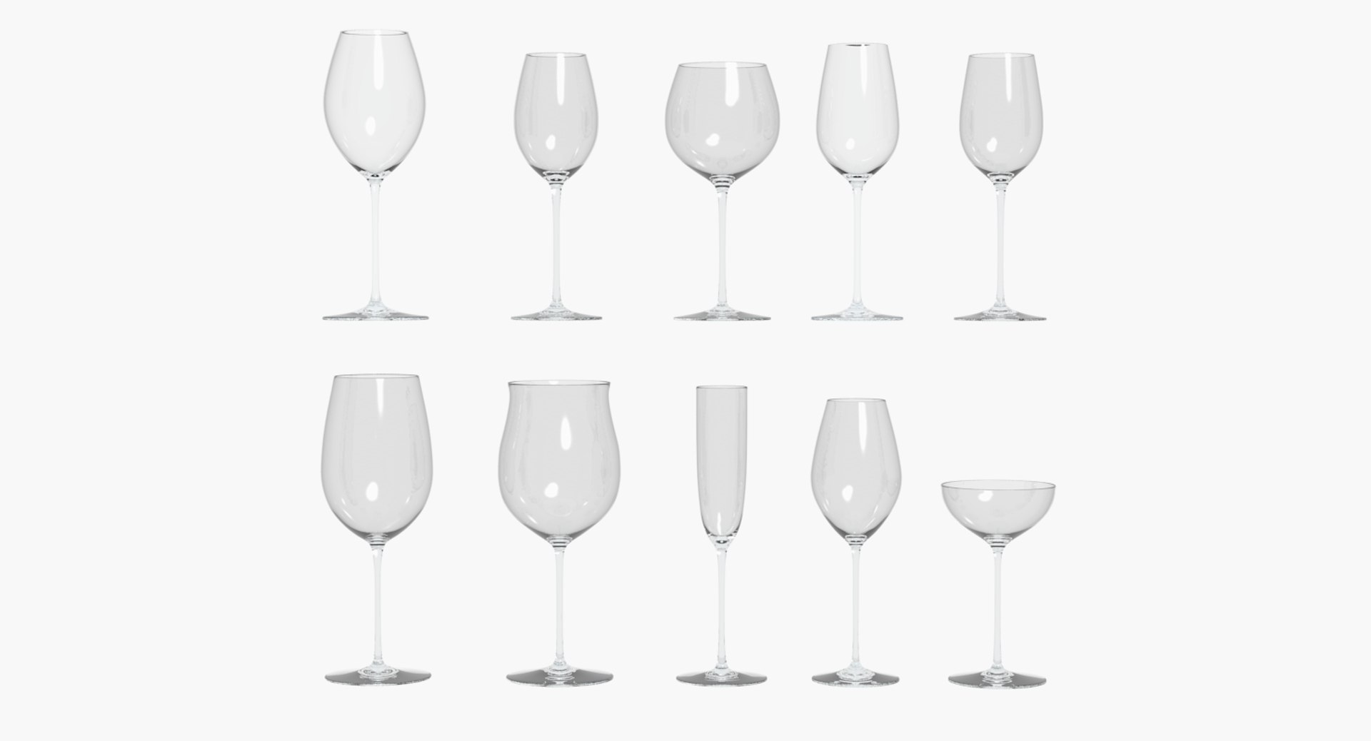 Riedel superleggero glasses 3D model - TurboSquid 1482800