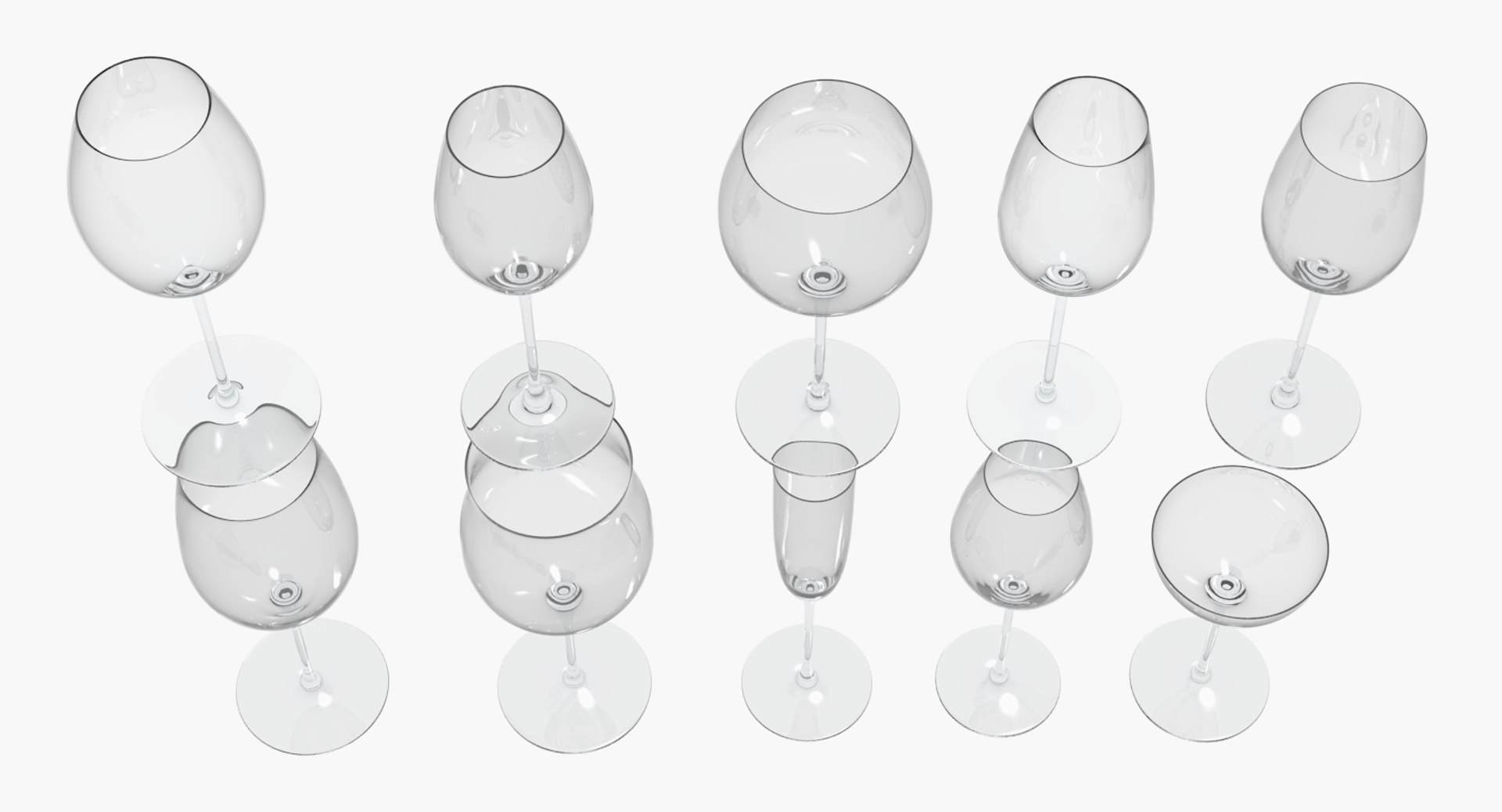 Riedel superleggero glasses 3D model - TurboSquid 1482800