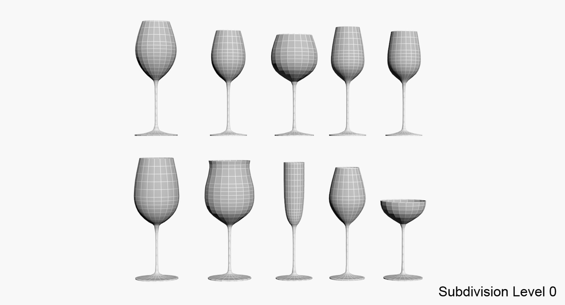 Riedel superleggero glasses 3D model - TurboSquid 1482800
