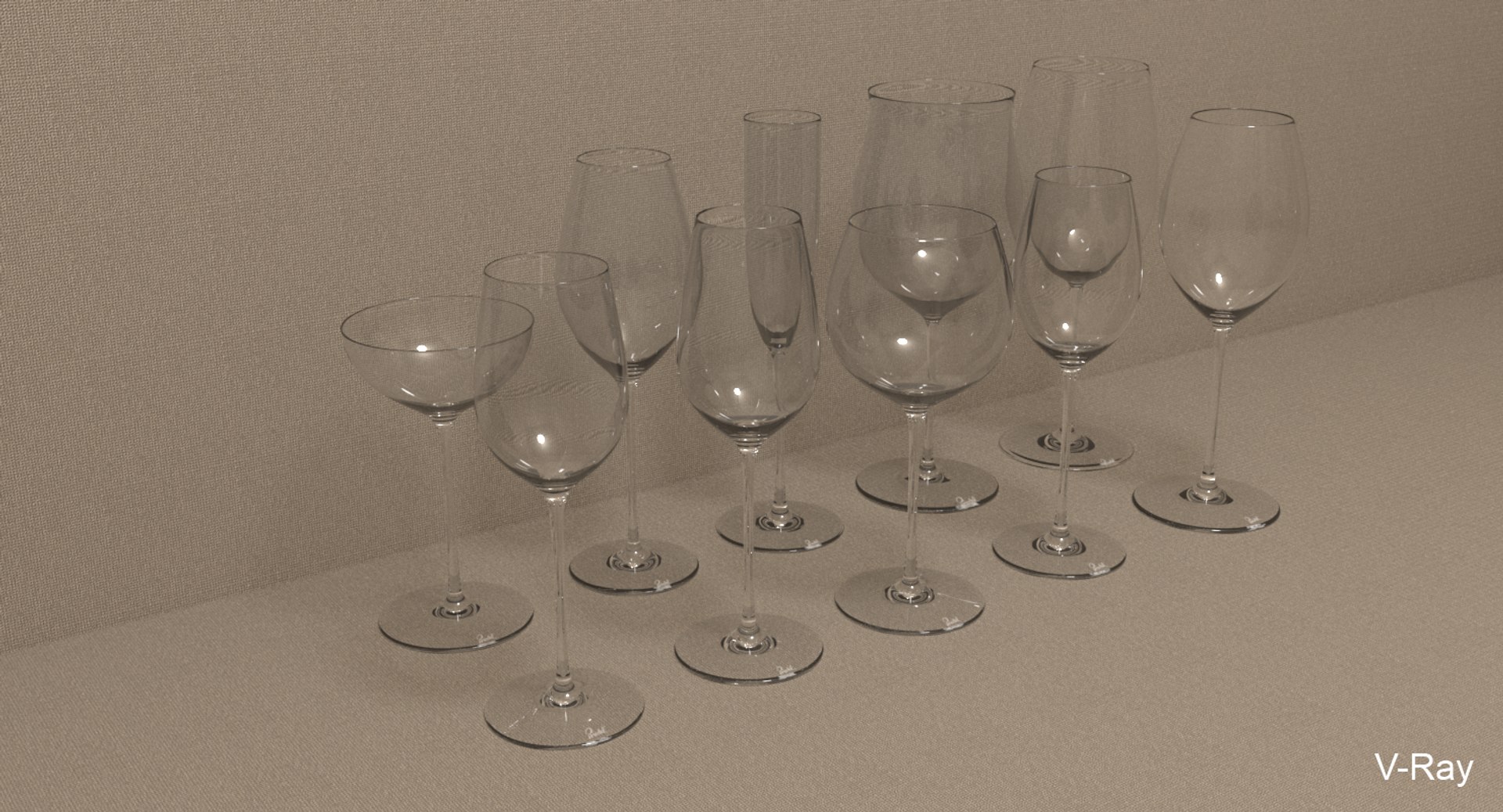 Riedel superleggero glasses 3D model - TurboSquid 1482800
