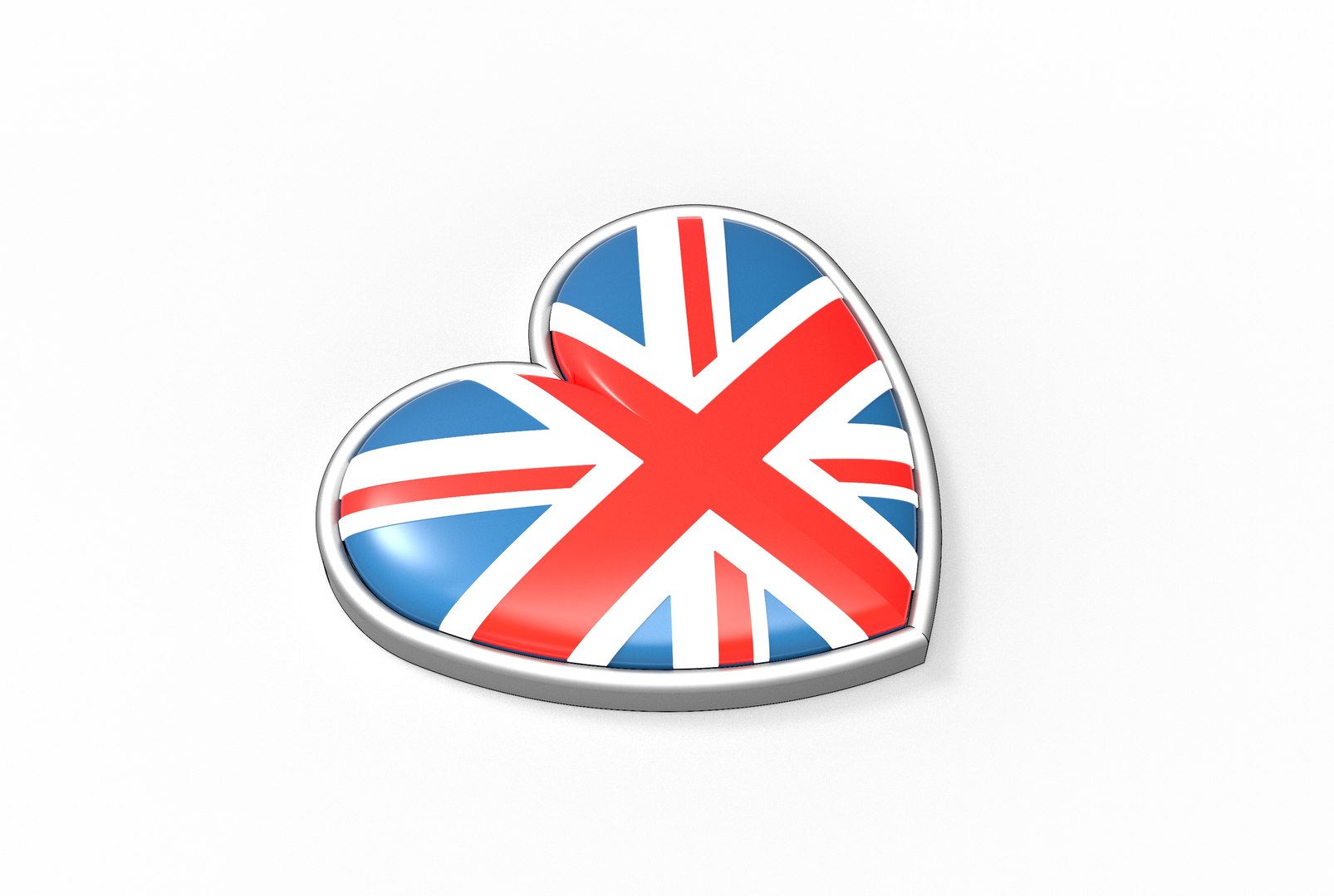 3D UK Heart Badge Model - TurboSquid 1991344
