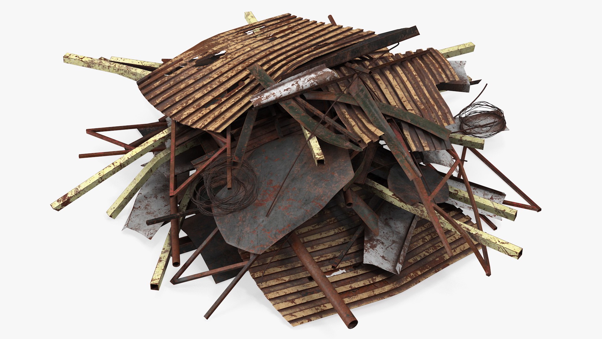 3D industrial debris - TurboSquid 1595702