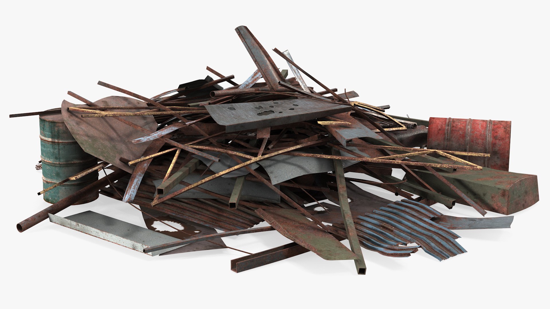 3D industrial debris - TurboSquid 1595702