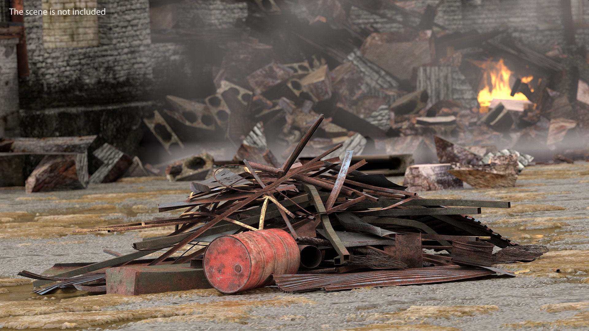 3D industrial debris - TurboSquid 1595702