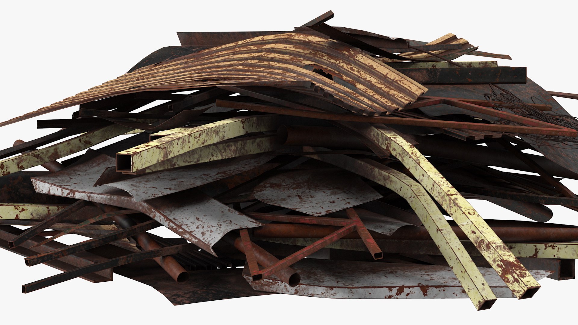 3D industrial debris - TurboSquid 1595702