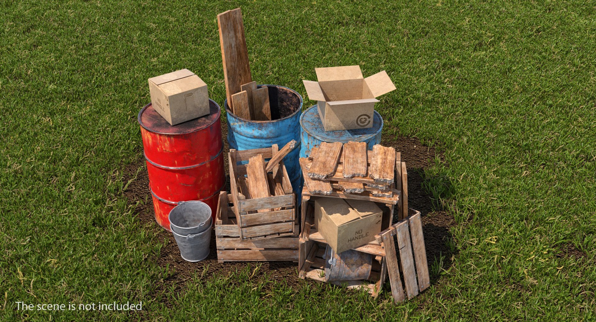 3D industrial debris - TurboSquid 1595702