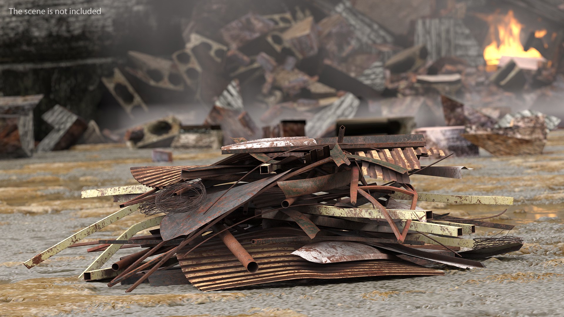 3D industrial debris - TurboSquid 1595702
