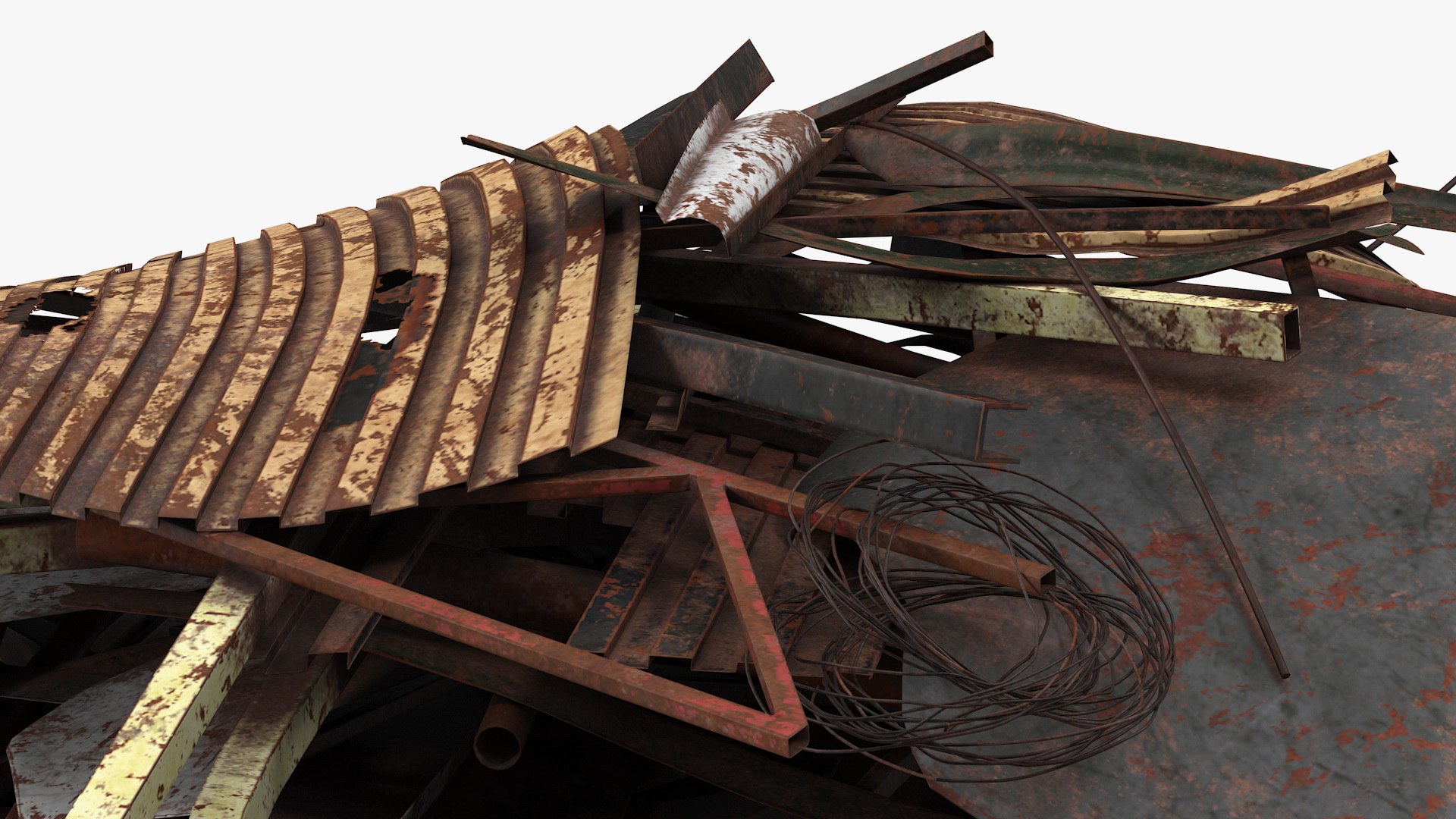 3D industrial debris - TurboSquid 1595702