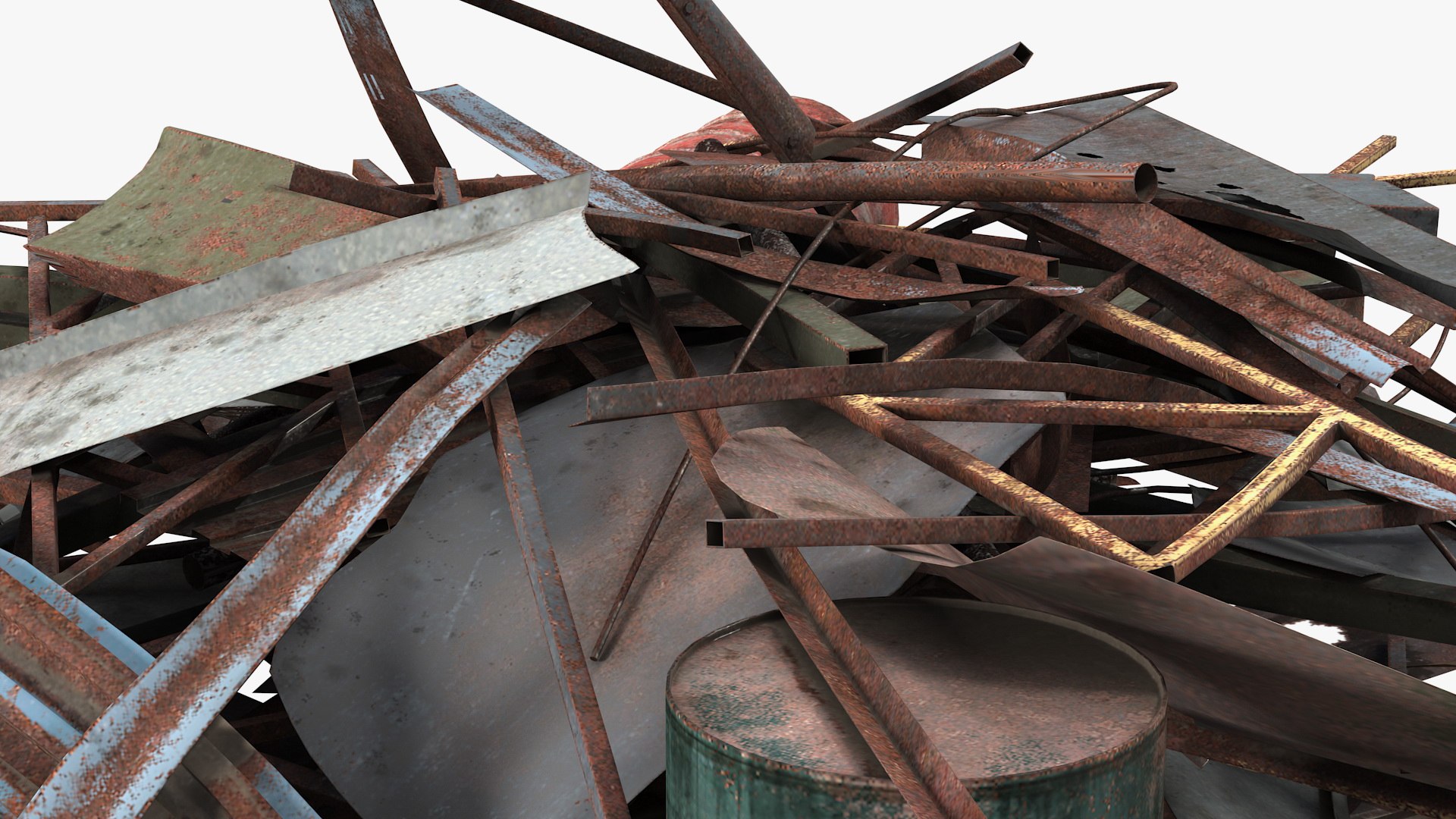 3D industrial debris - TurboSquid 1595702