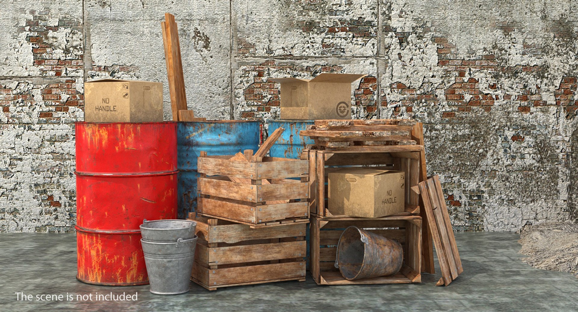 3D industrial debris - TurboSquid 1595702