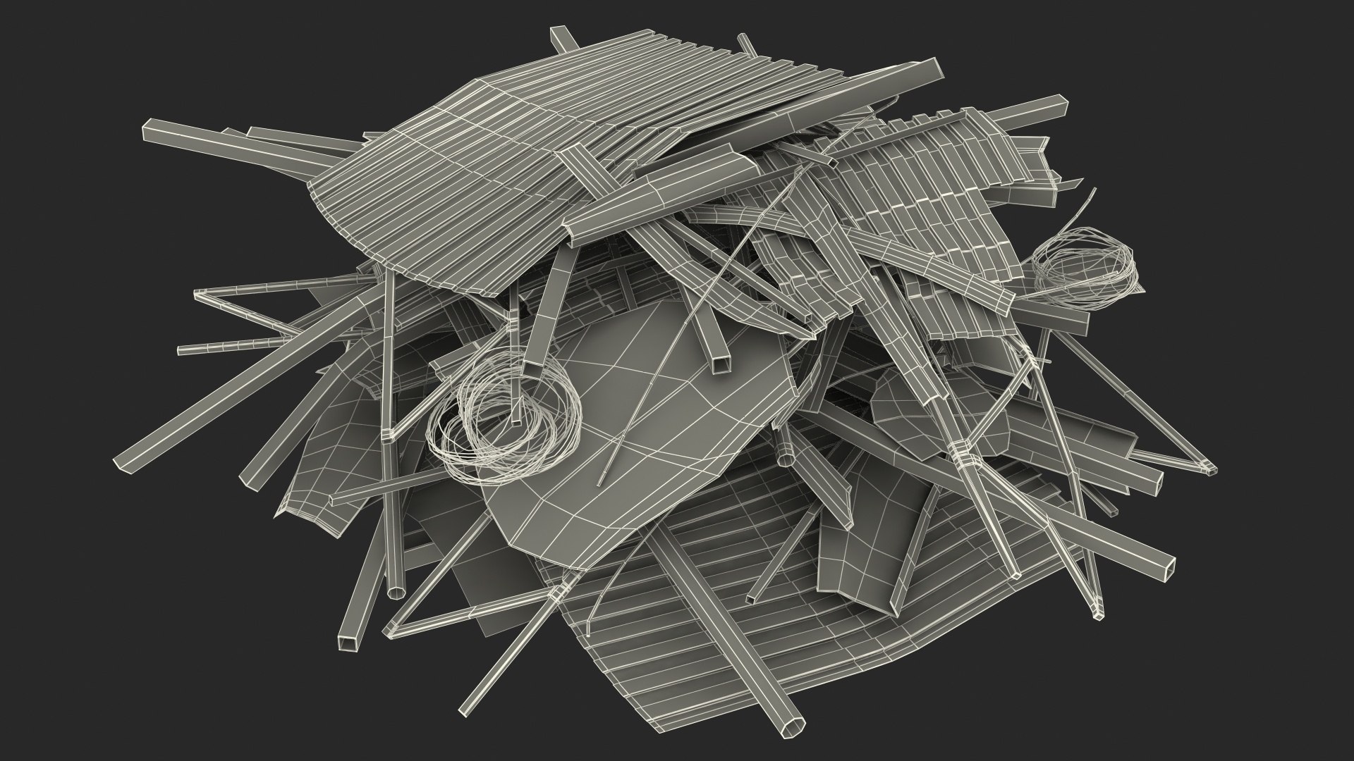 3D industrial debris - TurboSquid 1595702