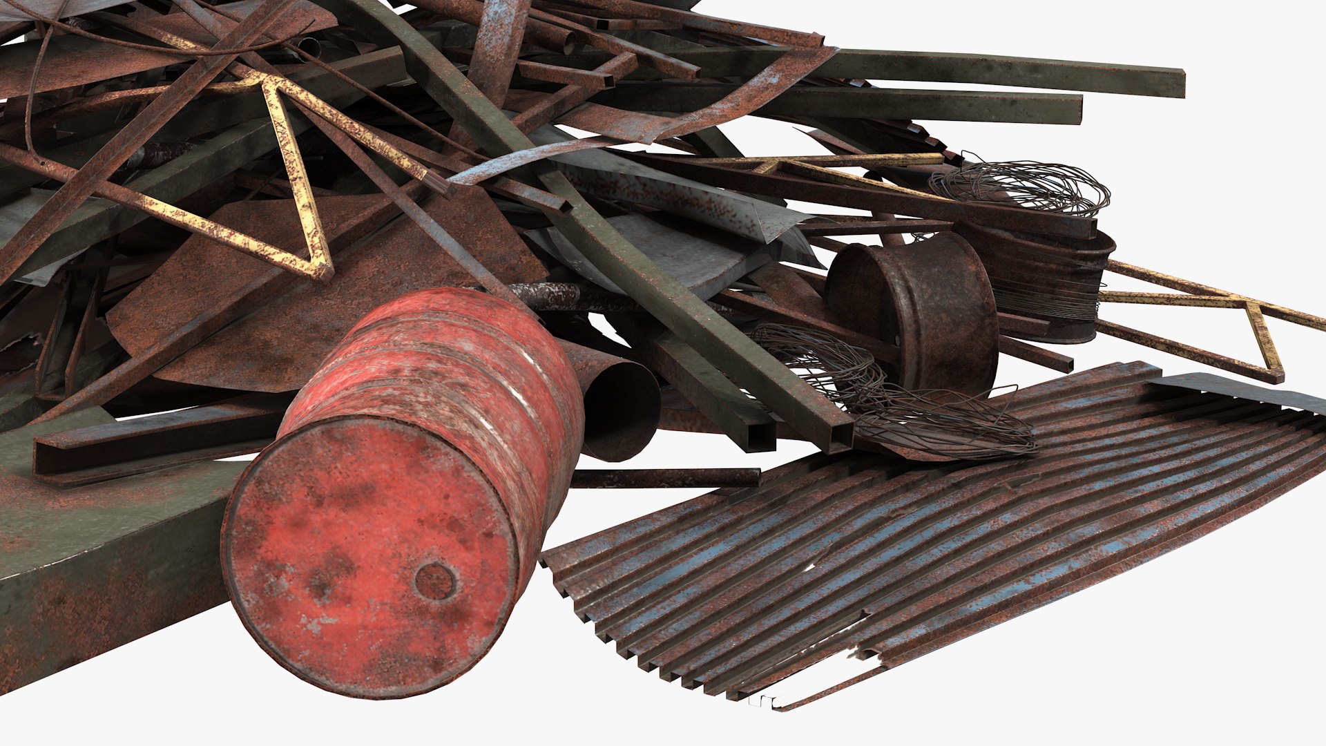 3D industrial debris - TurboSquid 1595702