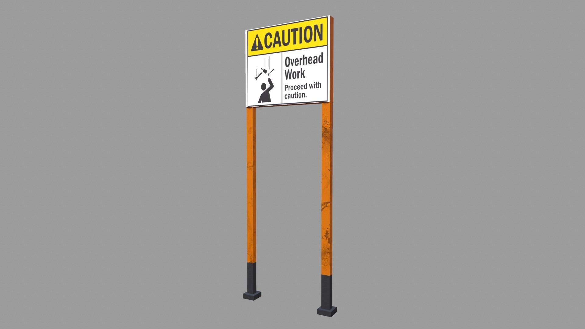 Caution Board 3D - TurboSquid 2299094