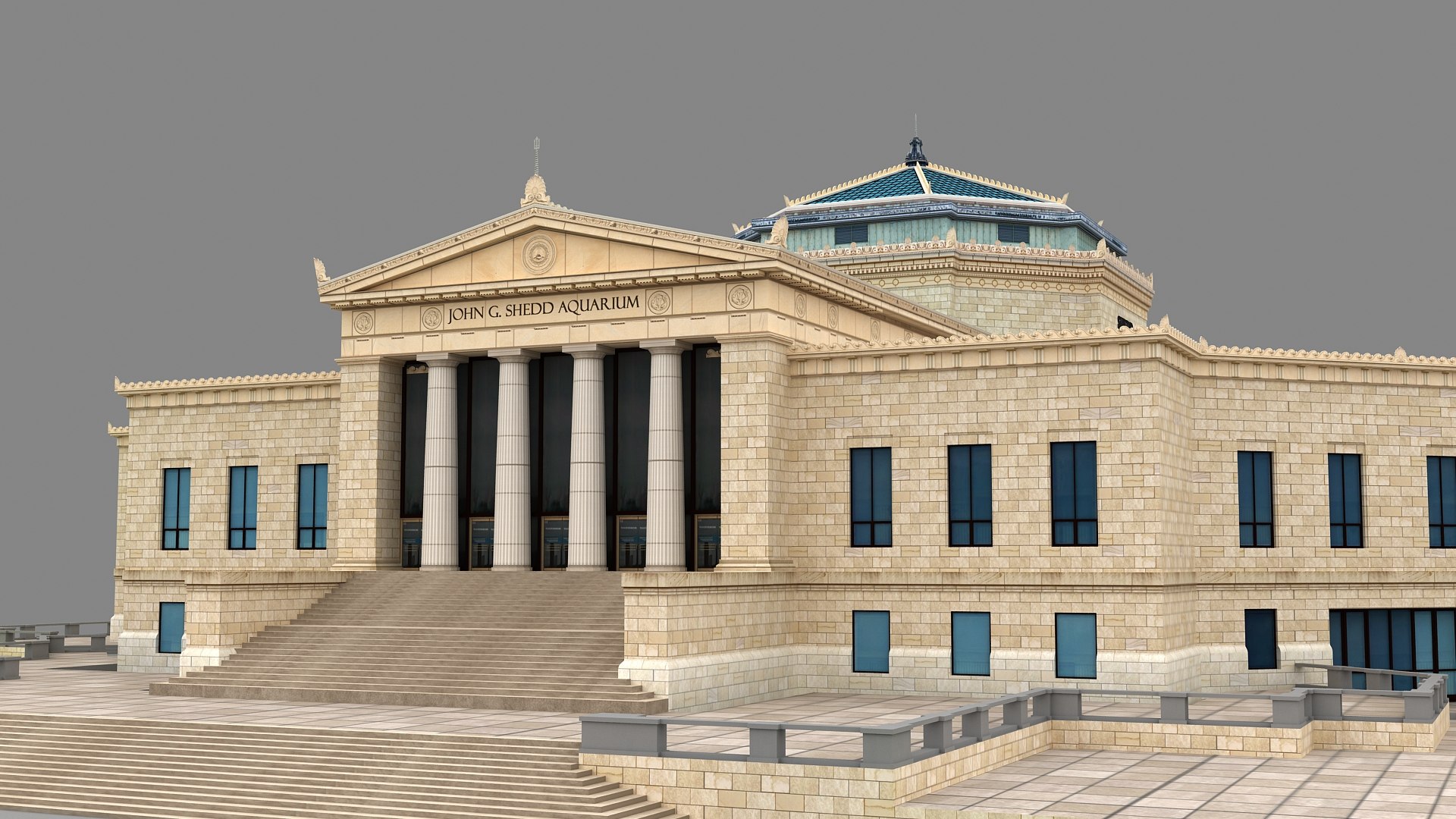 Shedd Aquarium Chicago 3d Model 3D Model - TurboSquid 2266199