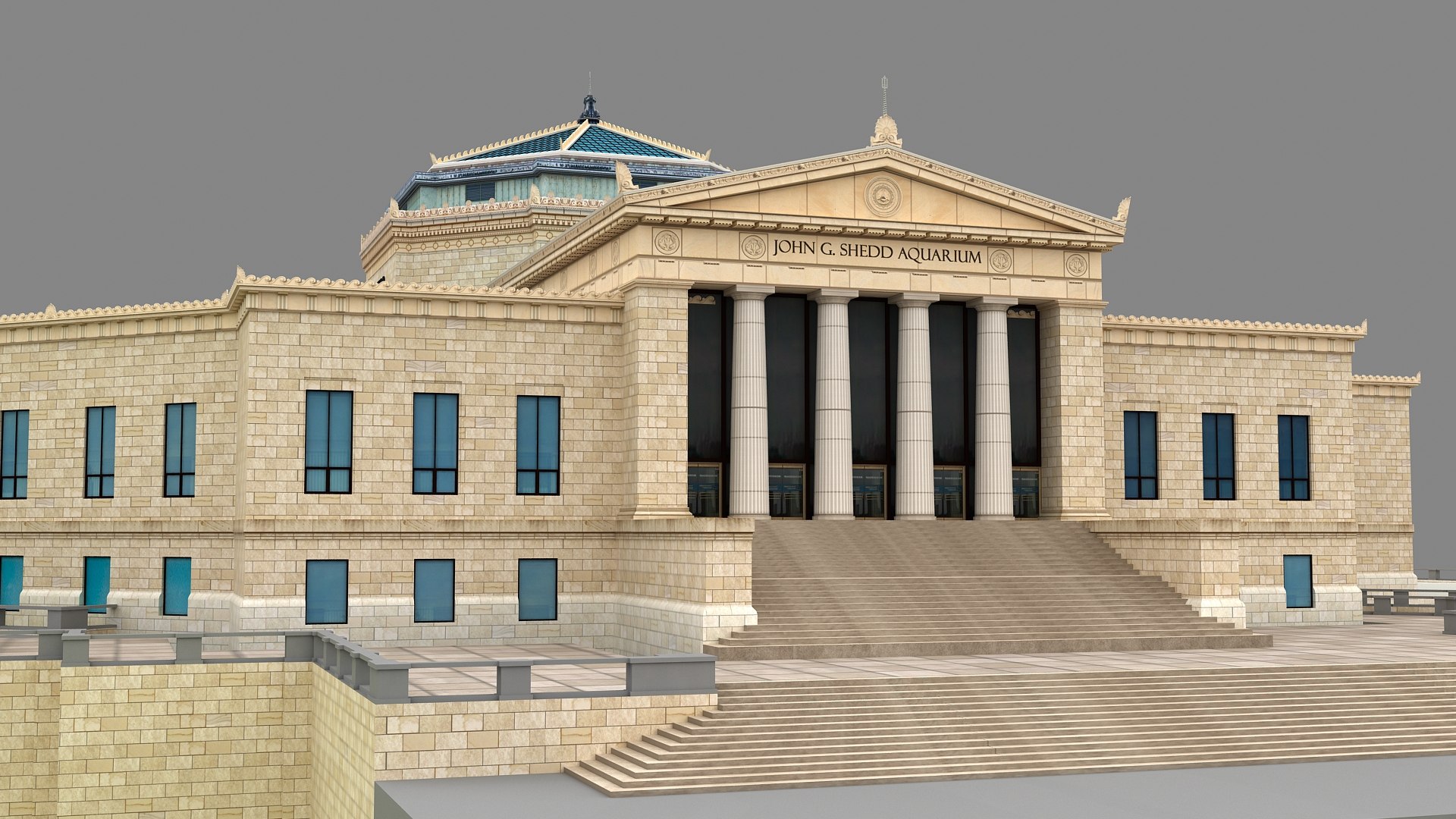 Shedd Aquarium Chicago 3d Model 3D Model - TurboSquid 2266199