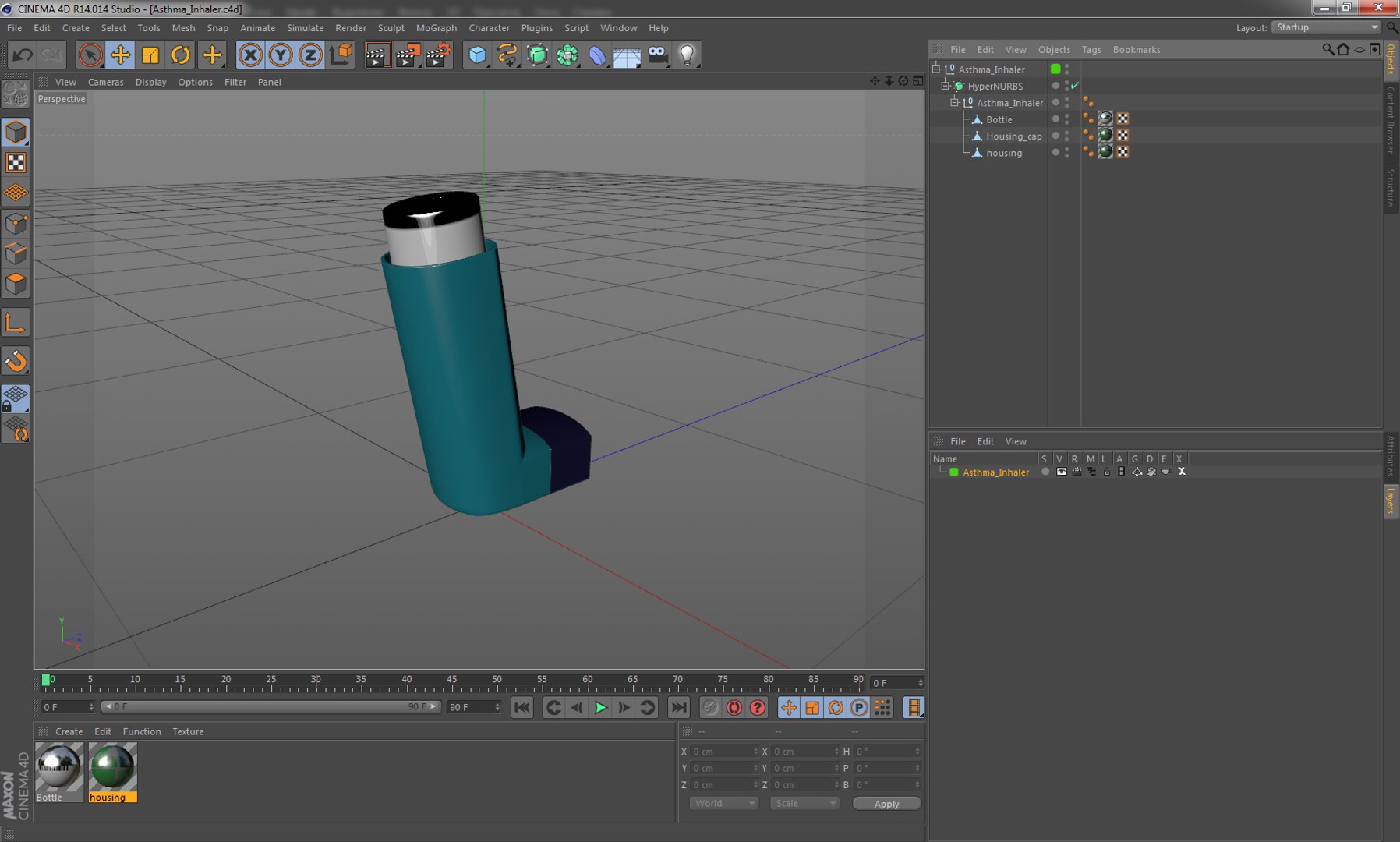 Asthma inhaler 3D model - TurboSquid 1120837