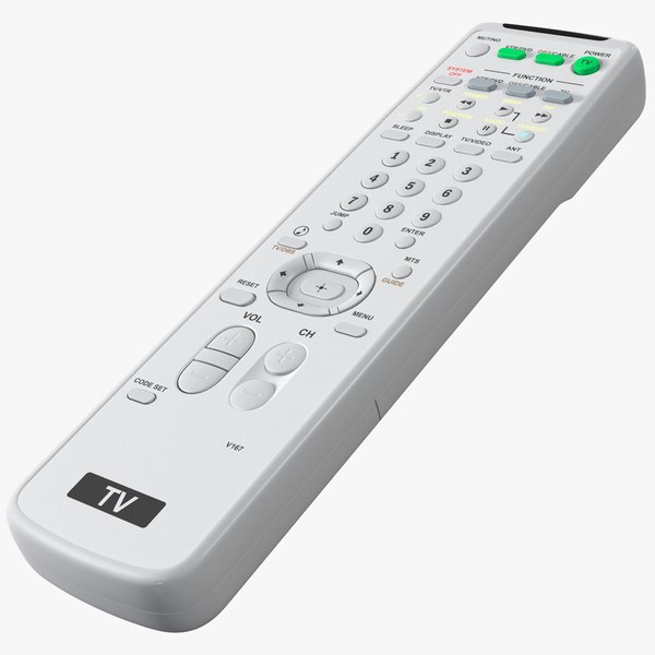 Vintage ir tv remote 3D model - TurboSquid 1615507