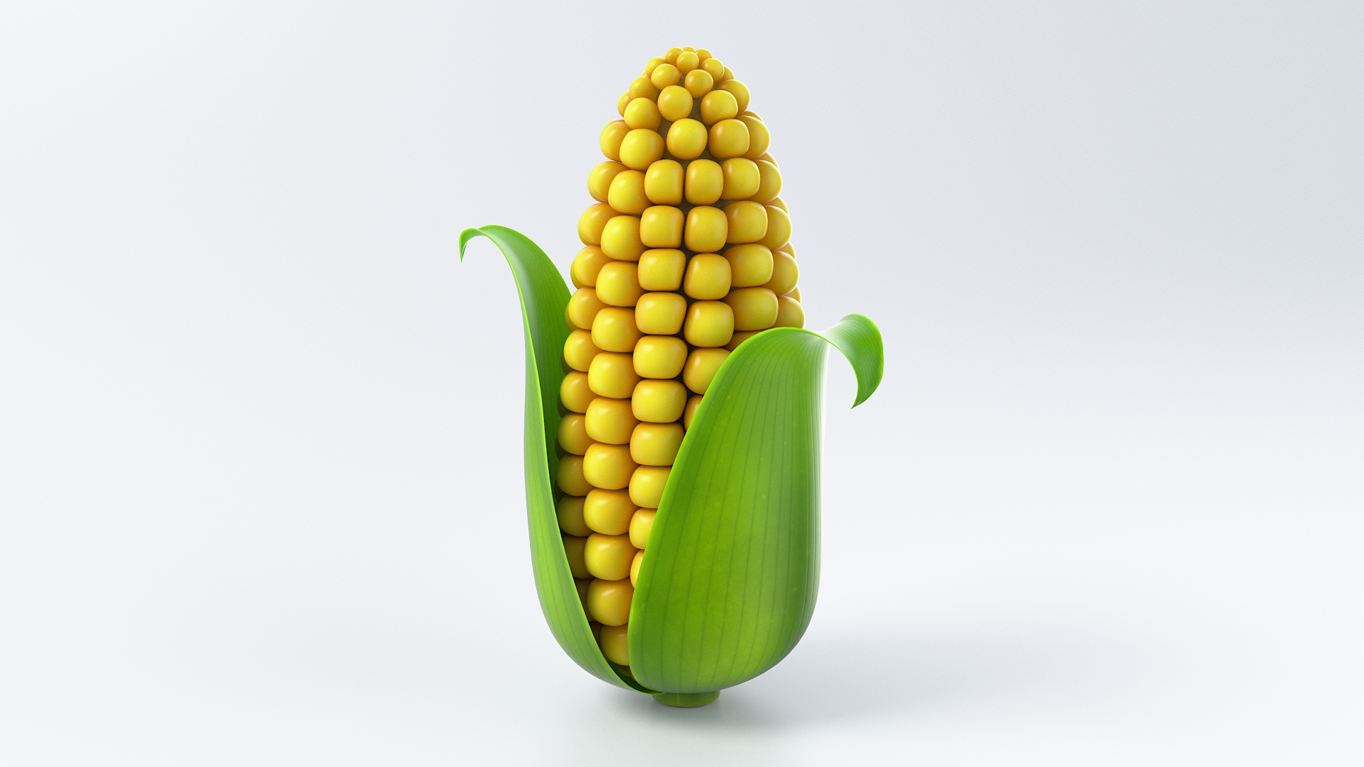 3D Cartoon Corn Model - TurboSquid 2074423