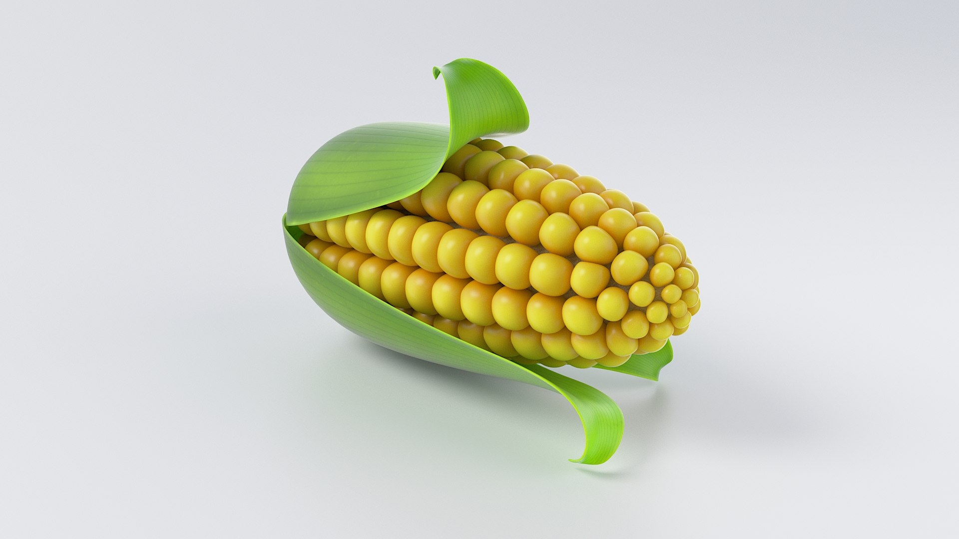 3D Cartoon Corn Model - TurboSquid 2074423
