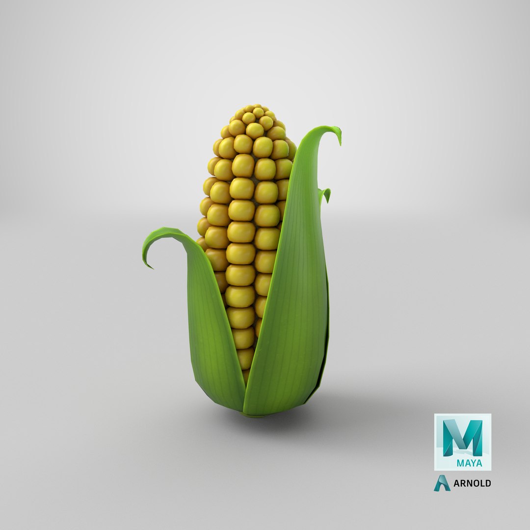 3D Cartoon Corn model - TurboSquid 2074423