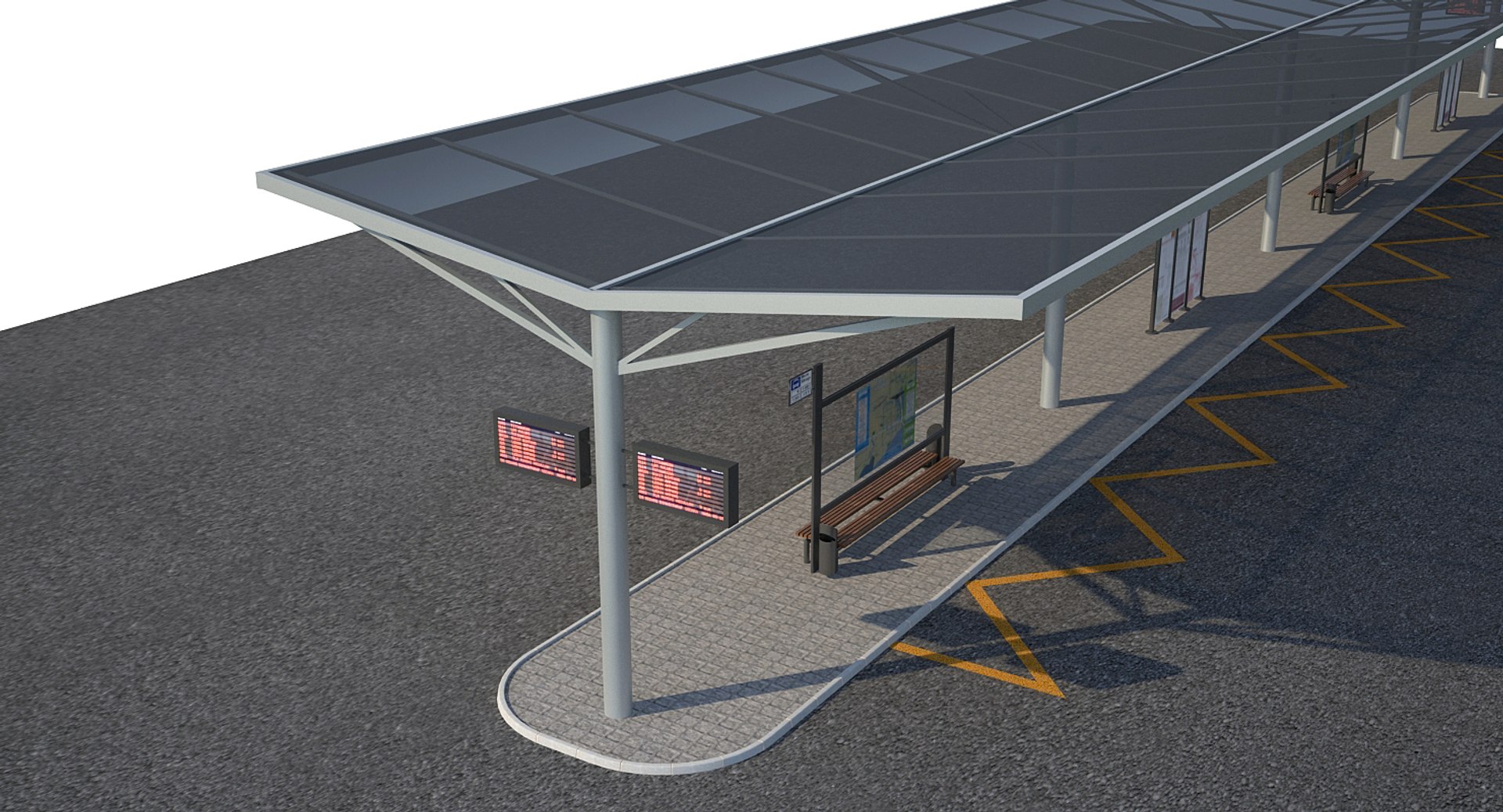 3d Bus Stop Model