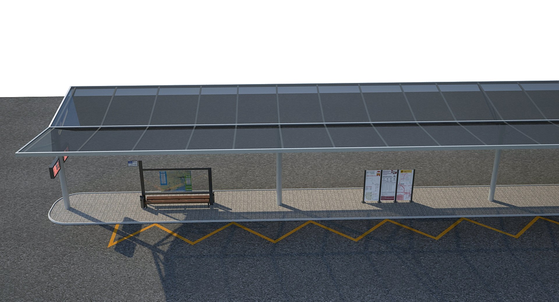 3d Bus Stop Model