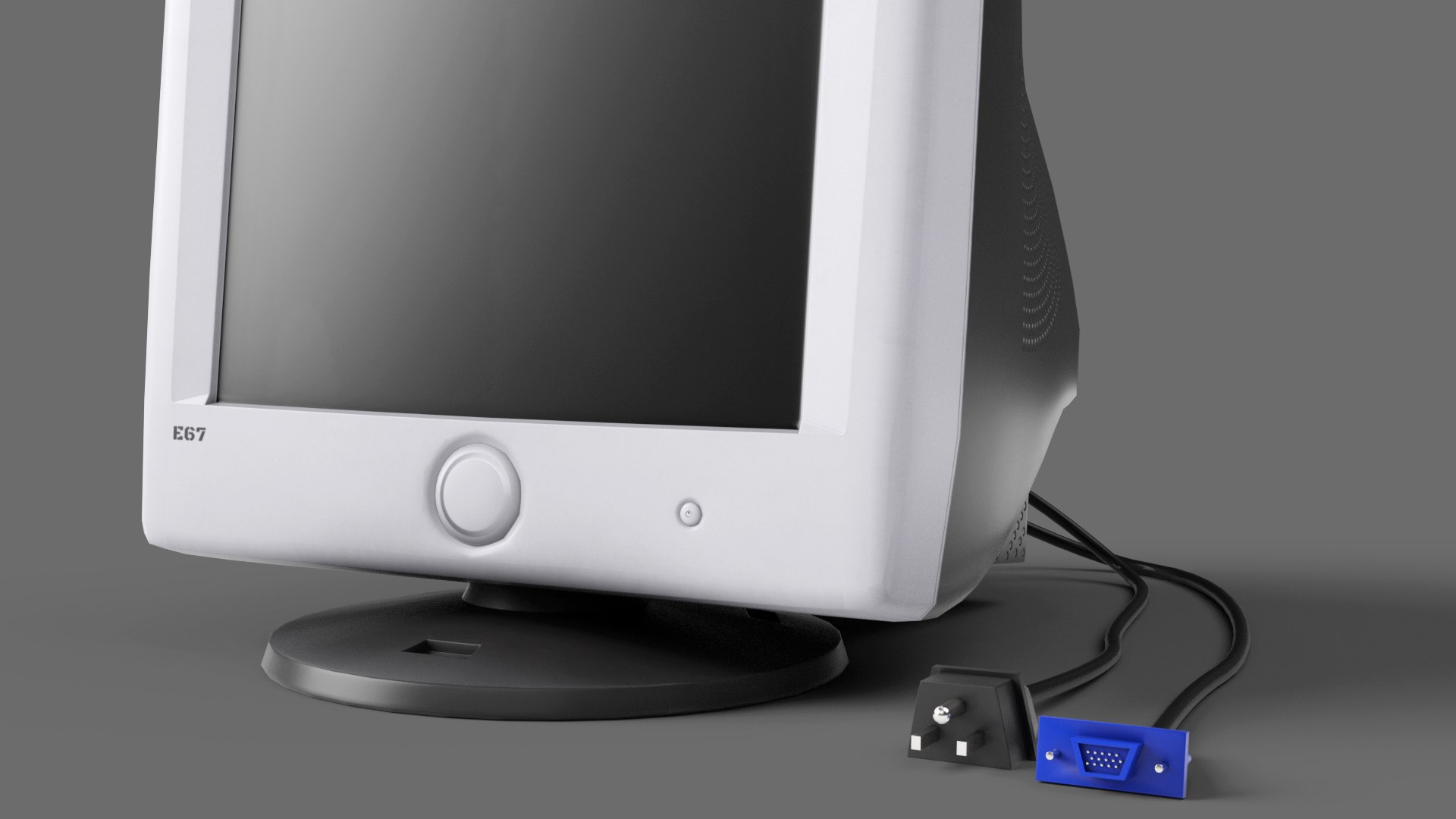 90s Old CRT Monitor - Low Poly GameProp 3D Model - TurboSquid 1795379