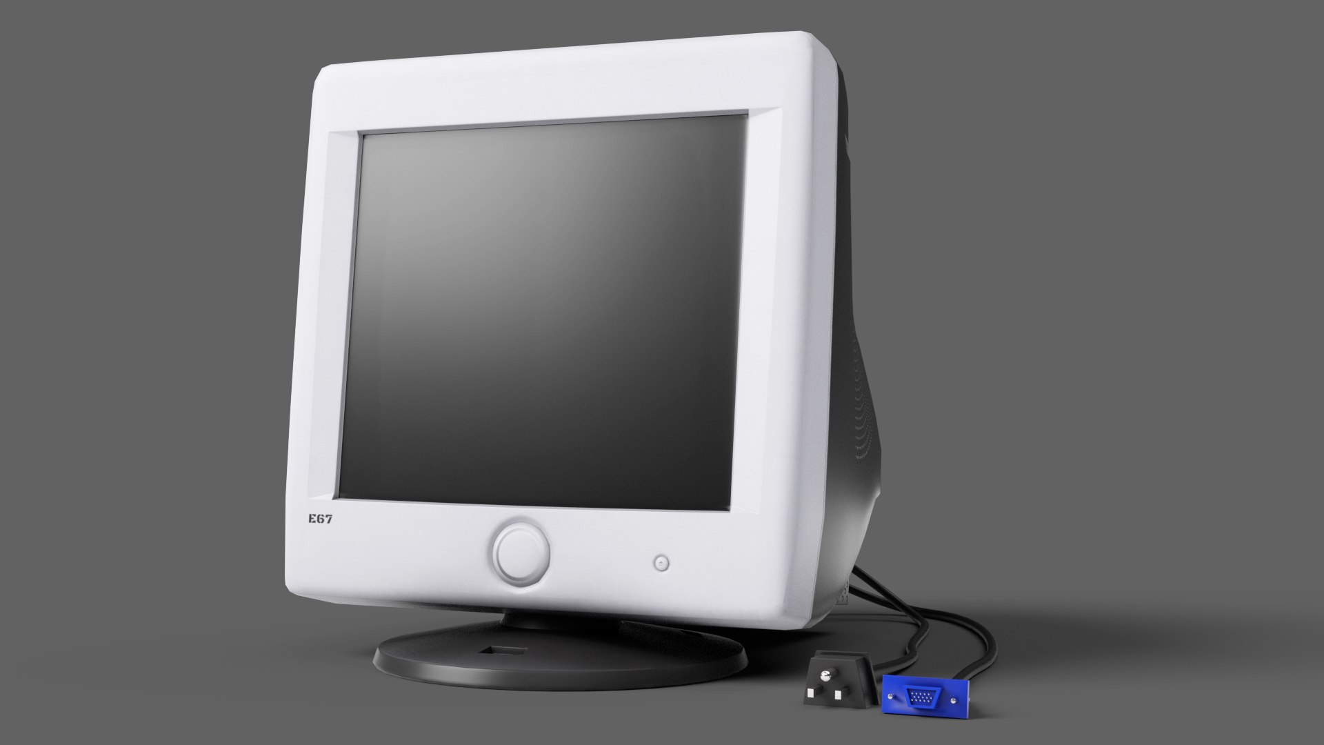 90s Old CRT Monitor - Low Poly GameProp 3D Model - TurboSquid 1795379