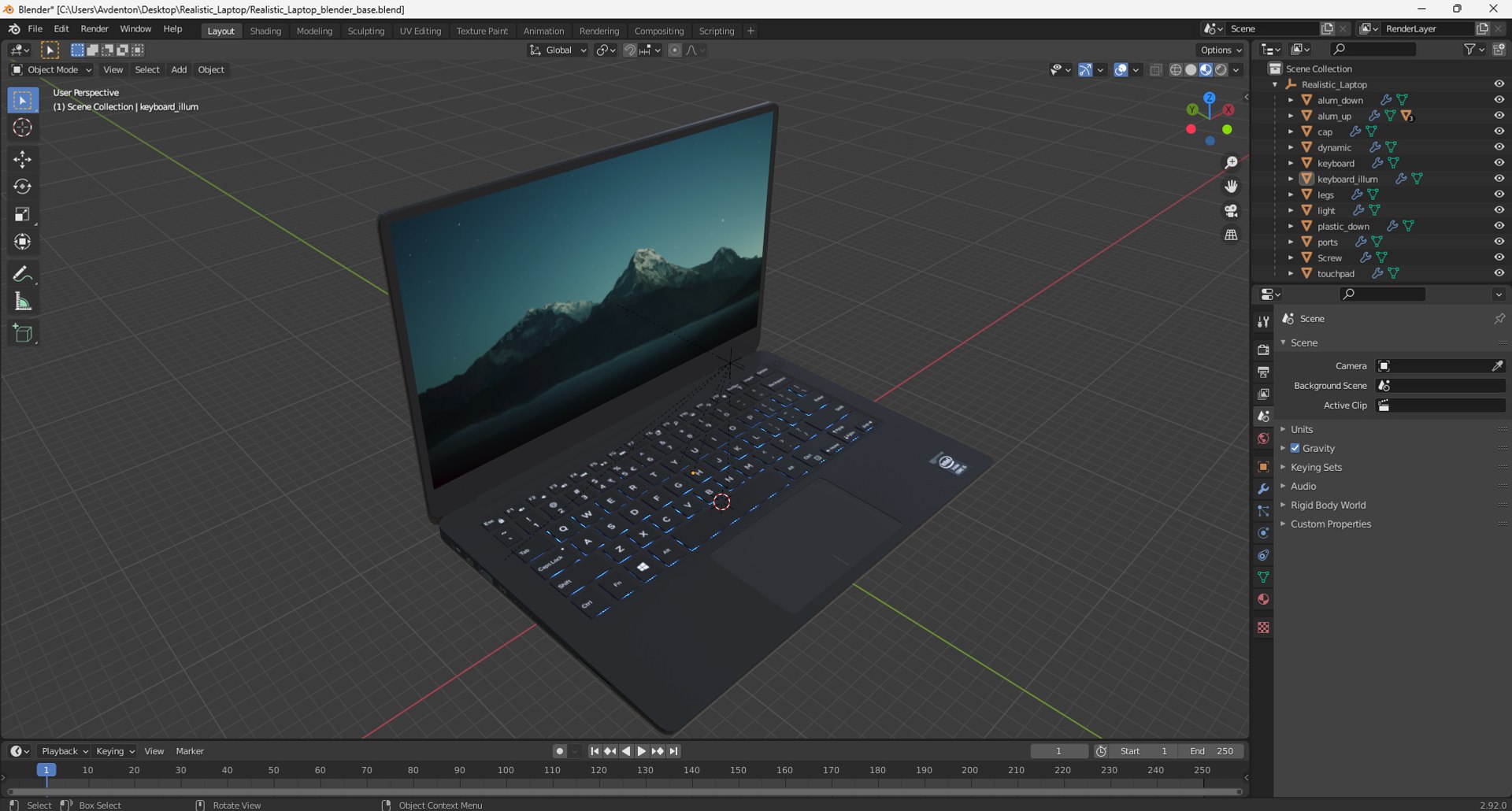 3D Realistic Laptop Model - TurboSquid 2270741