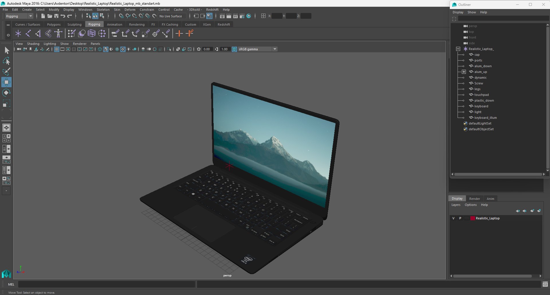 3D Realistic Laptop Model - TurboSquid 2270741