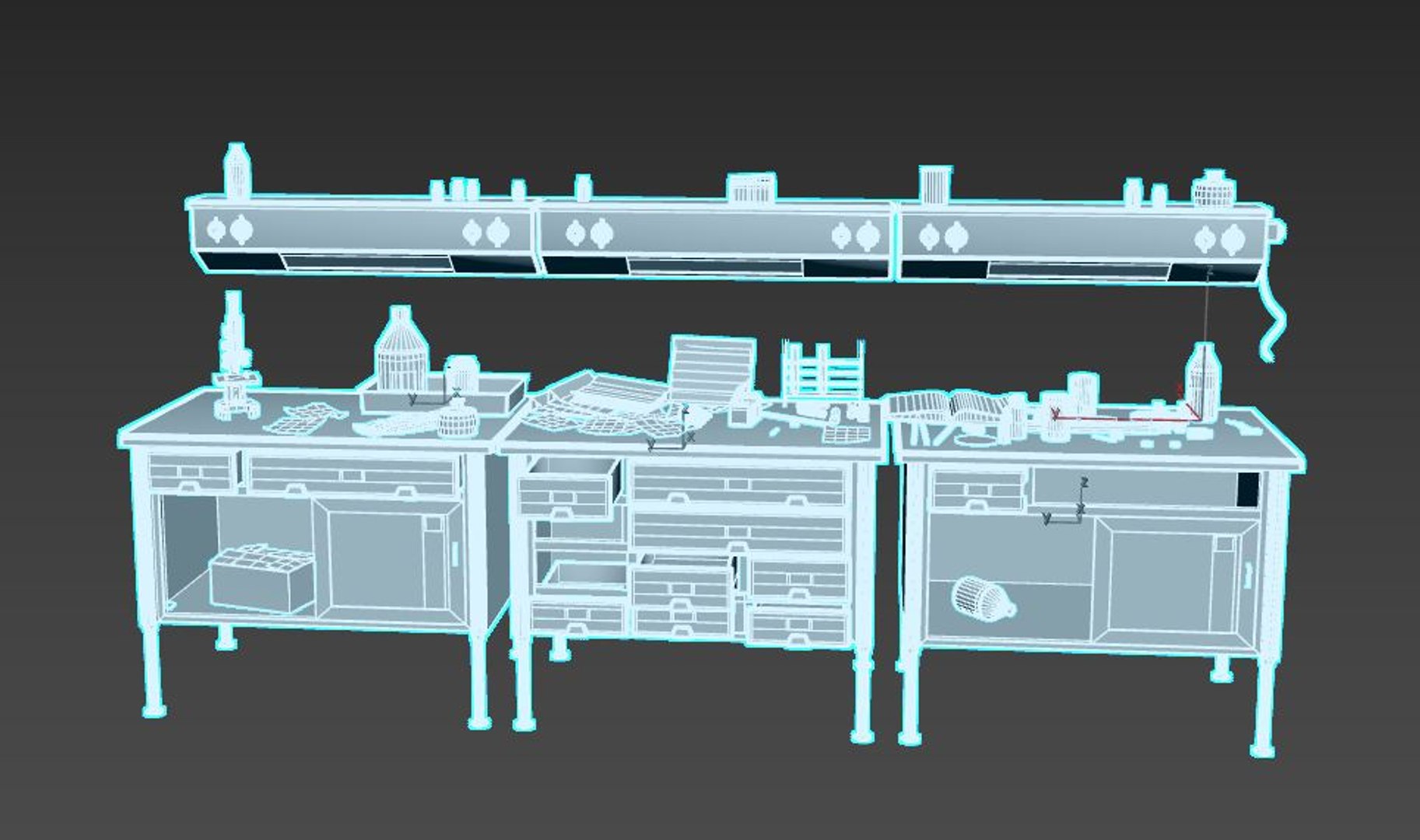 Old Laboratory Bench 3D Model - TurboSquid 1814601