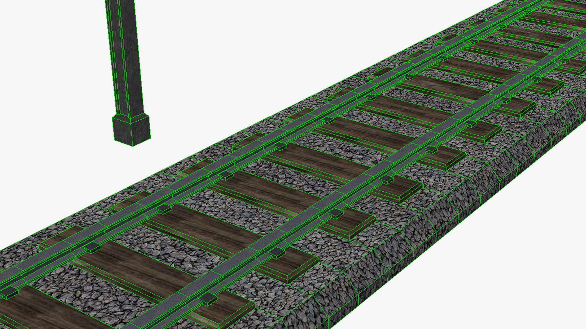 Railway Track With Electric Overhead Lines Model - TurboSquid 1988462