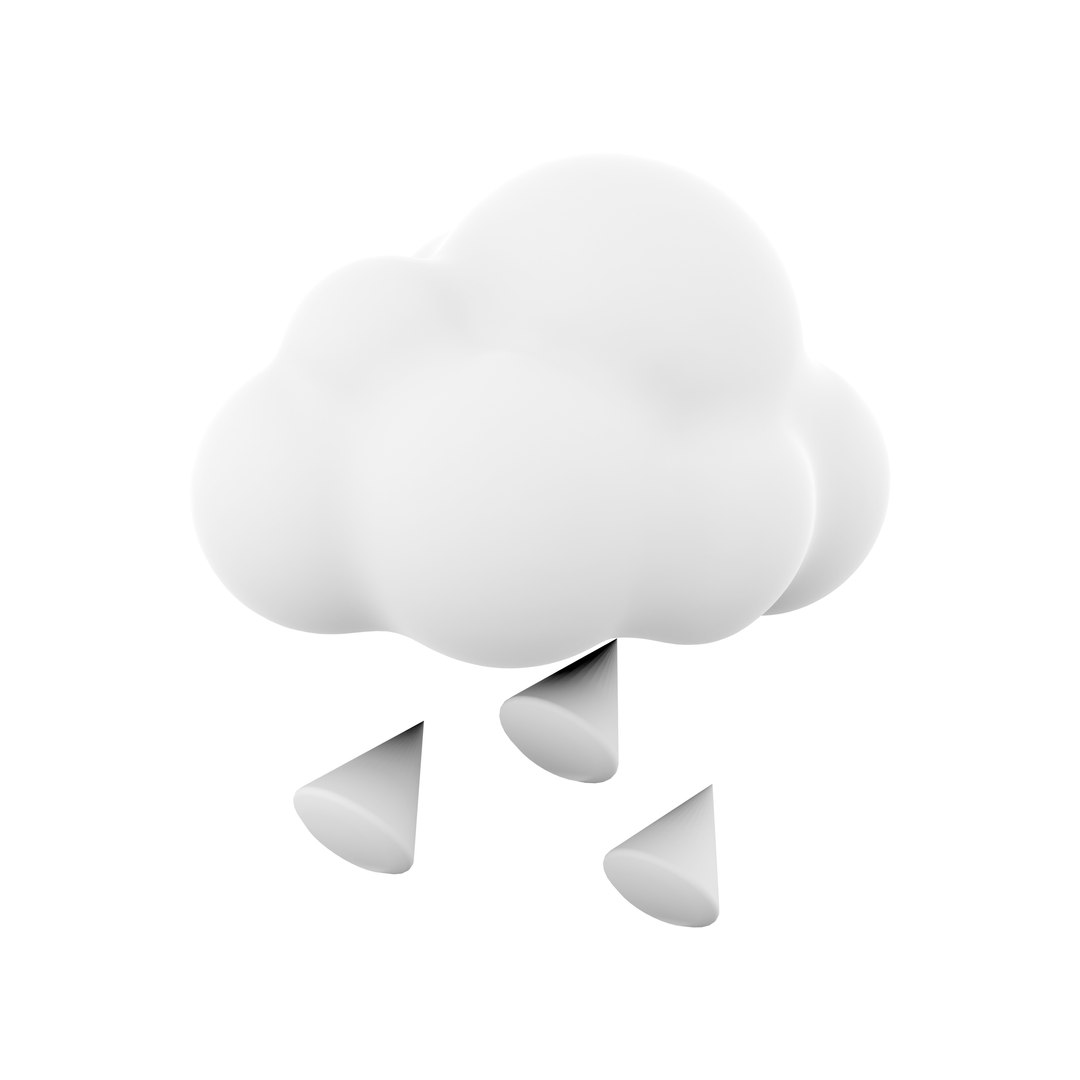 3d Hail Cloud Icon 3D Model - TurboSquid 2045349