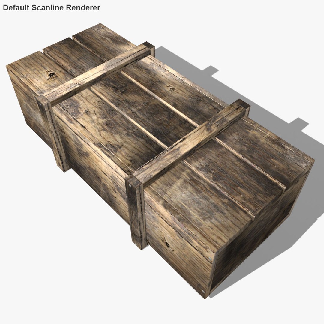 3d model realistic wooden box 02