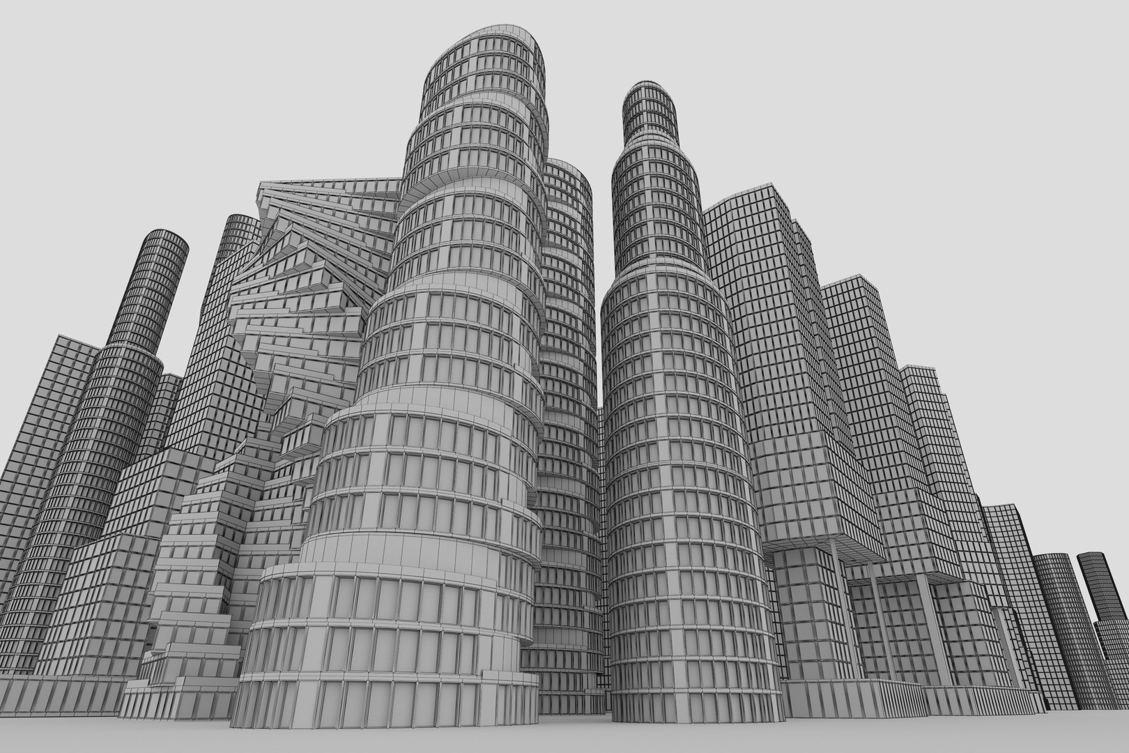 3D Model 40 Basemesh Modern Buildings - TurboSquid 2044260