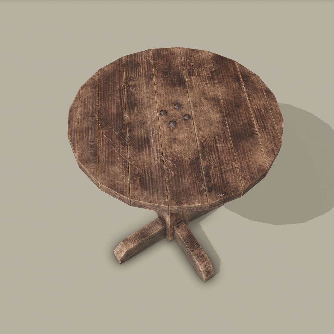 Medieval tavern style table chairs 3D model - TurboSquid 1605049