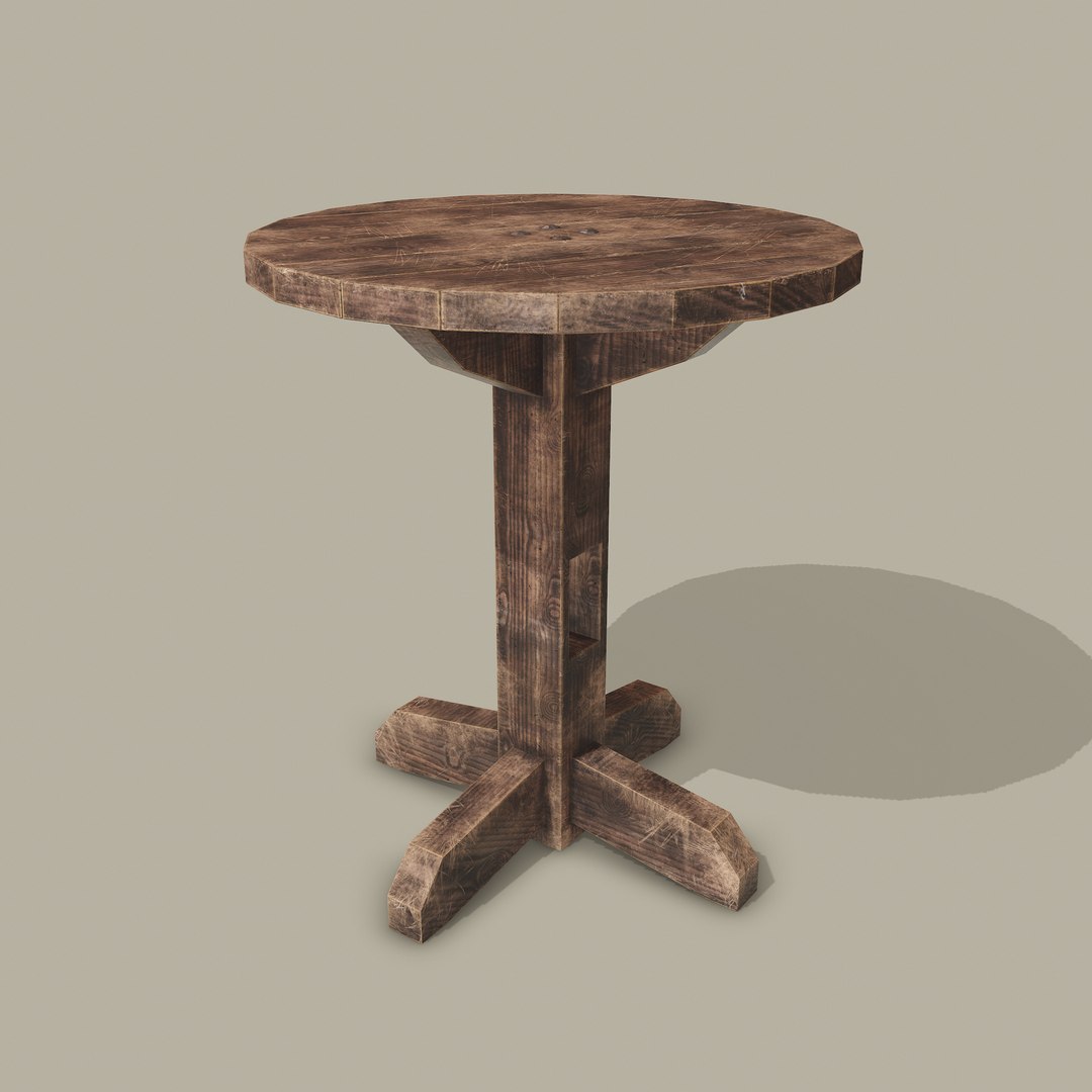 Medieval tavern style table chairs 3D model - TurboSquid 1605049