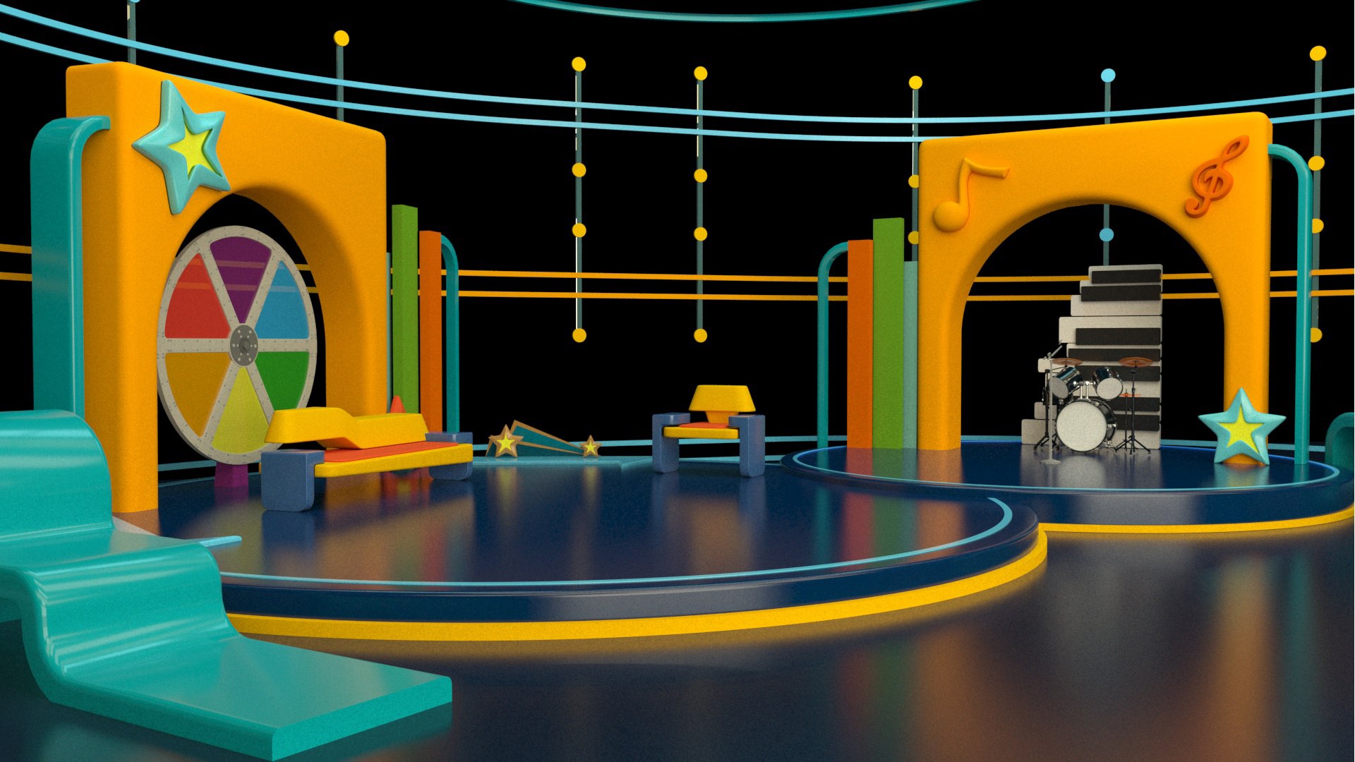 Tv Studio Competition Design 3D Model - TurboSquid 1768519