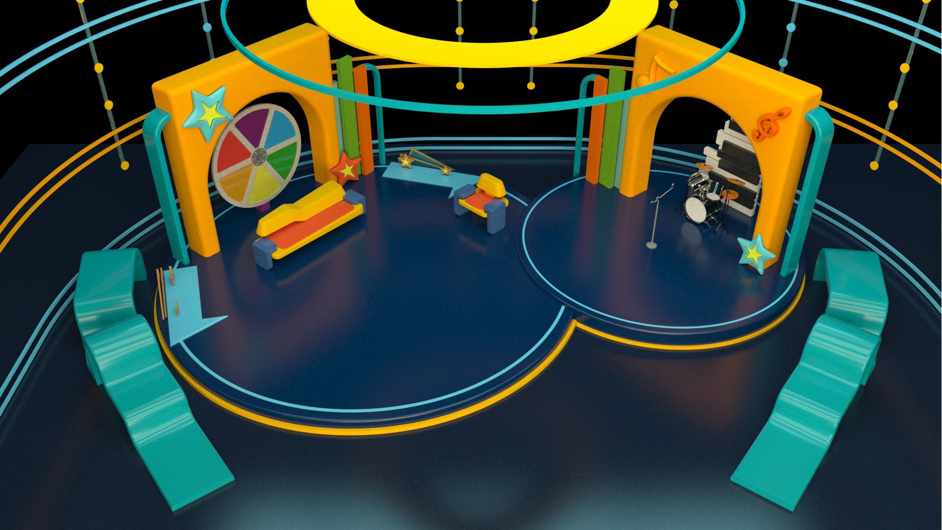 Tv Studio Competition Design 3D Model - TurboSquid 1768519