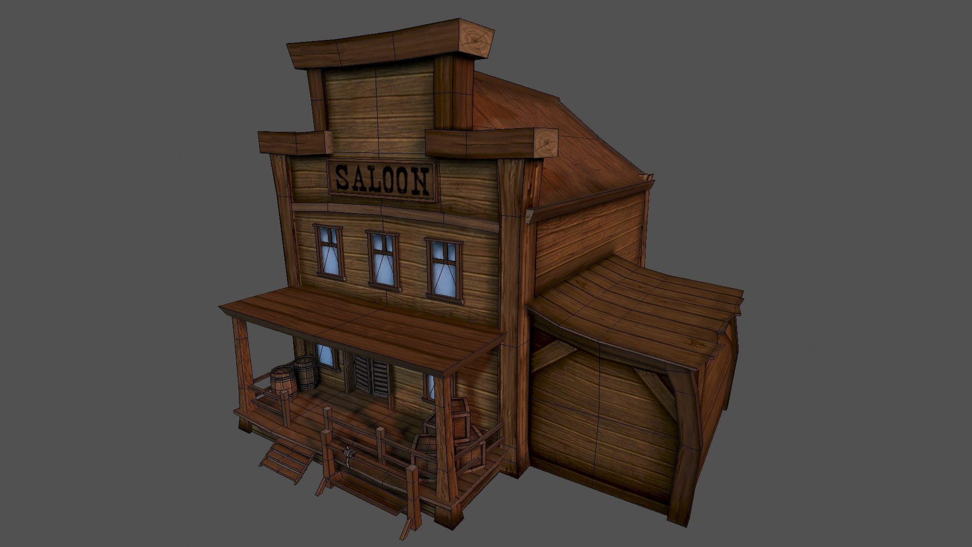 3d Model Western Saloon