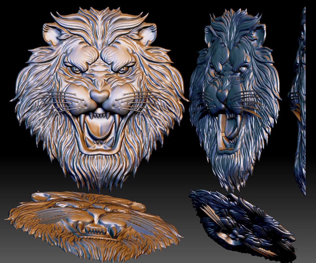 Lion Head Stl File 3D Model - TurboSquid 1554828