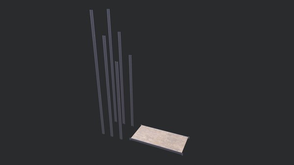 3D metal rack - TurboSquid 1702902