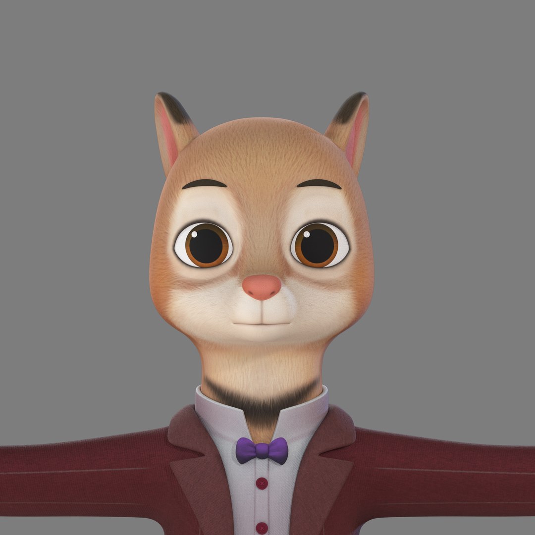 Cartoon Zibet Model - TurboSquid 2151244